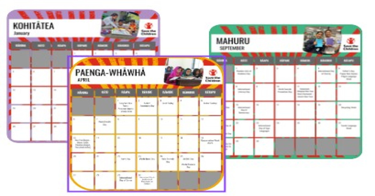 Inclusive Calendar 2026 — Save the Children NZ